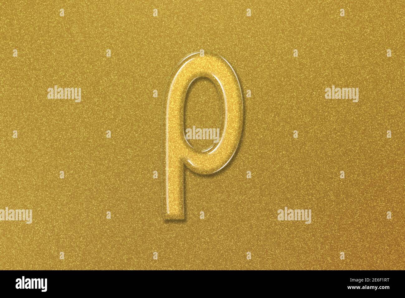 Panneau Rho. Lettre Rho, symbole de l'alphabet grec, fond doré Photo ...