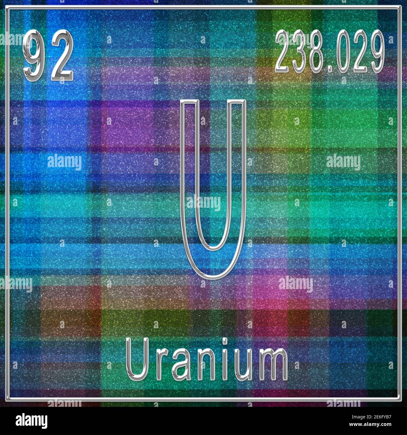 Symbol chemical element uranium Banque de photographies et d’images à ...