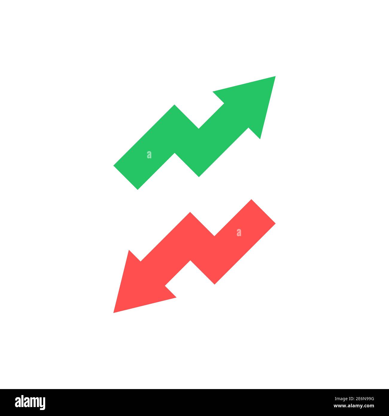 Flèche verte augmentation vecteur Banque de photographies et d’images à ...