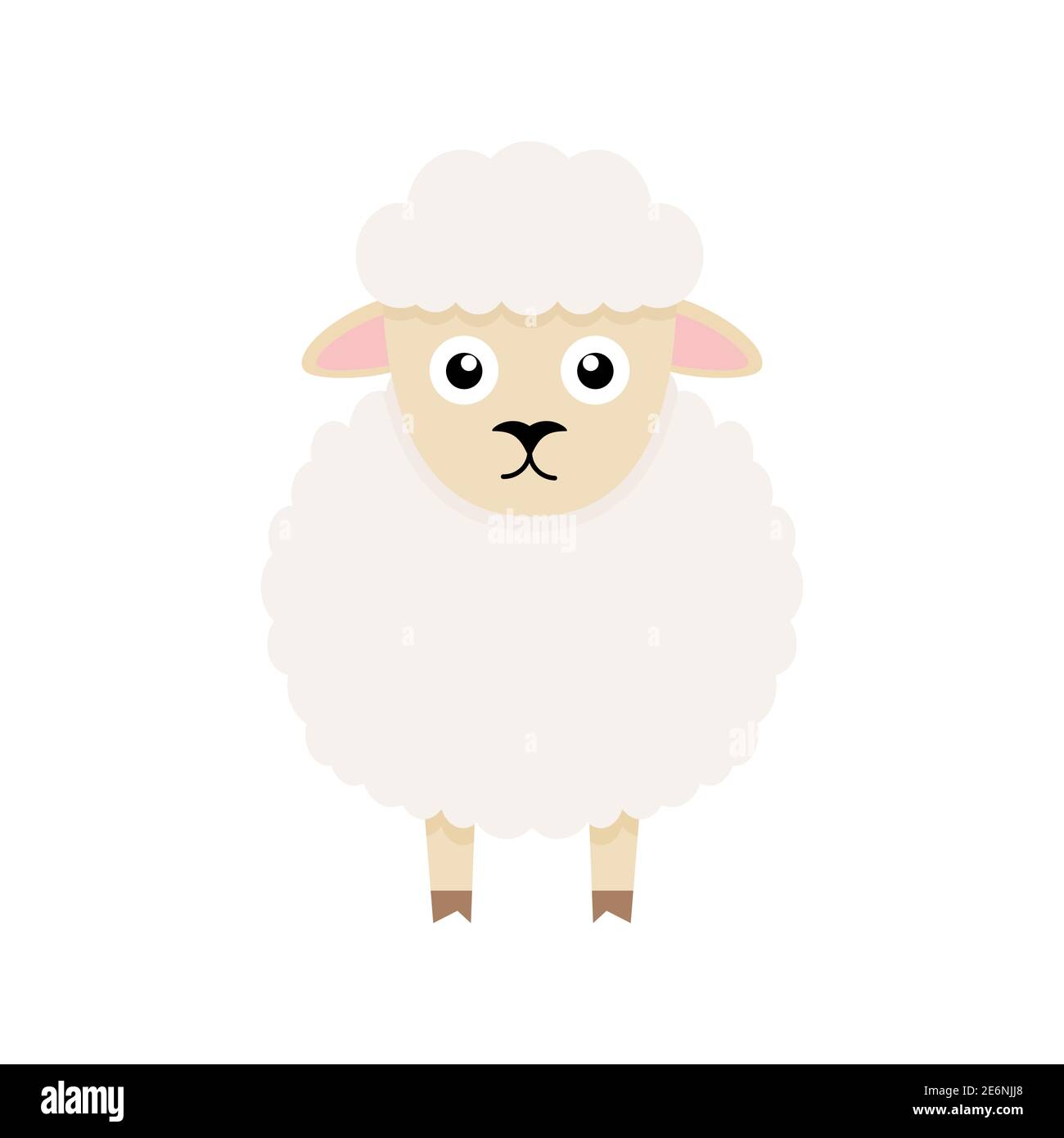 Personnage de brebis mignon. Animal de la ferme de dessin animé ...