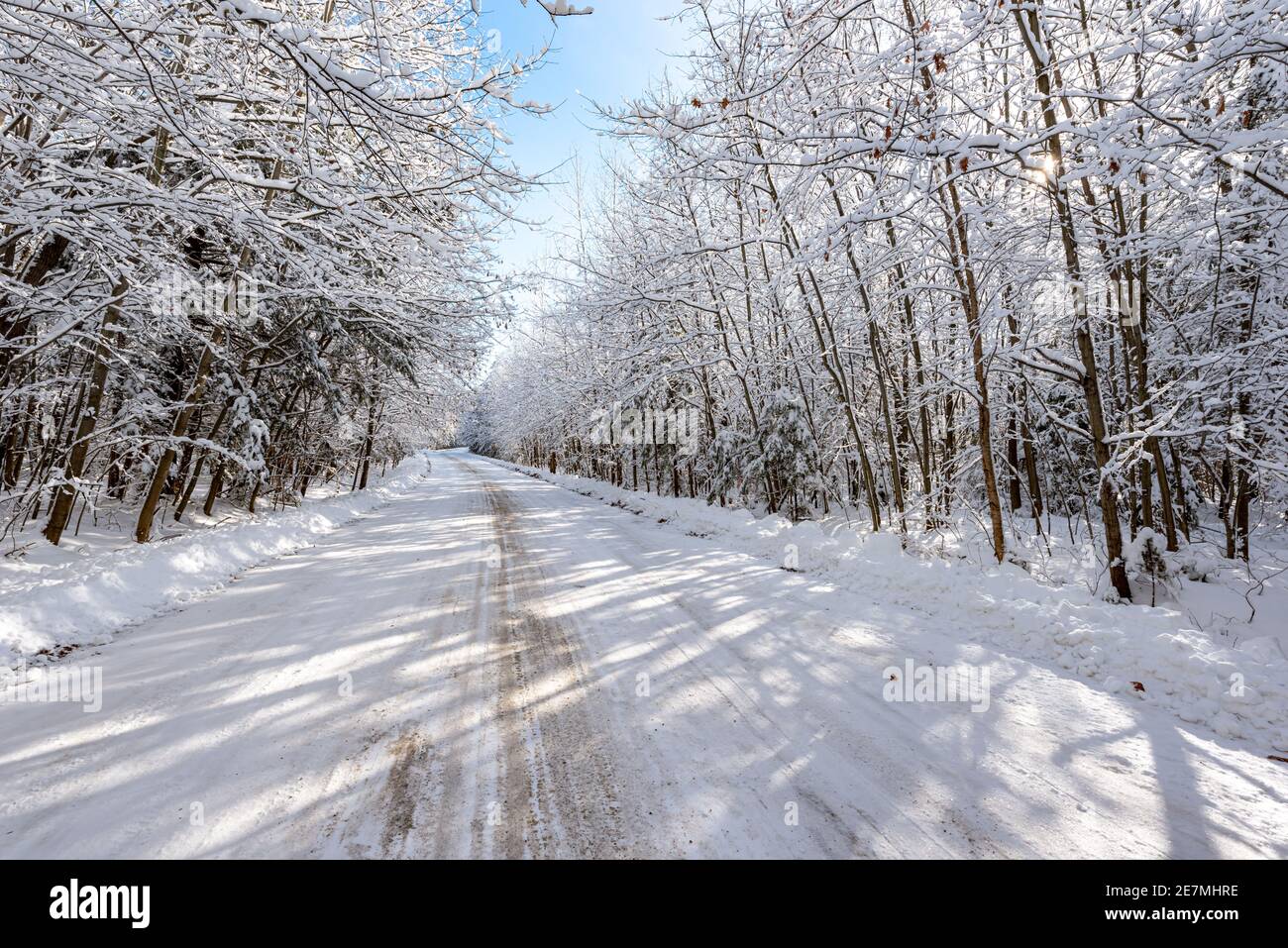 Paysage D'hiver Au Quebec Banque d'image et photos - Alamy