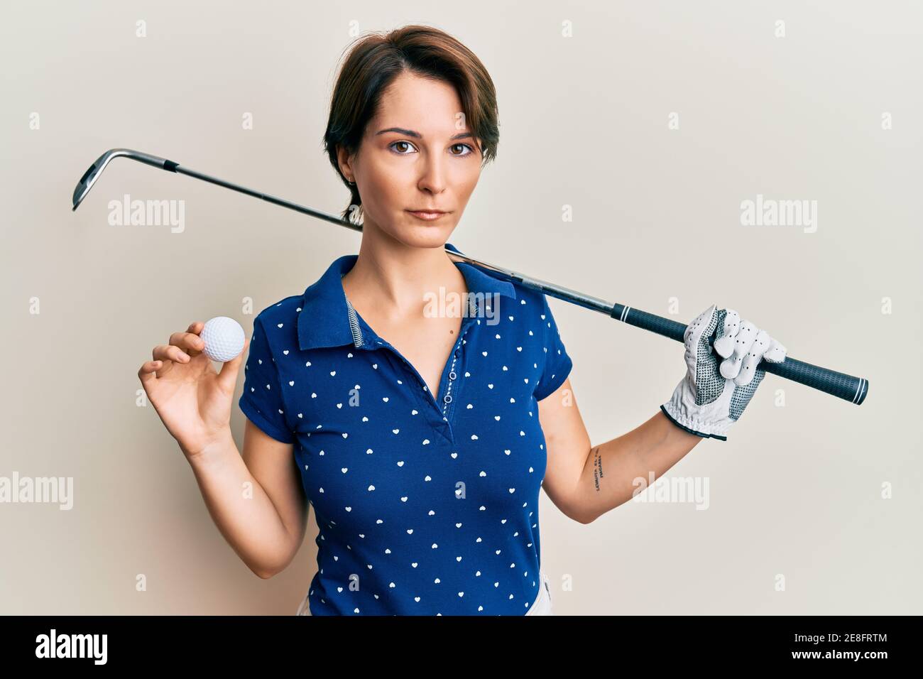 Sad face golf ball Banque de photographies et d’images à haute ...