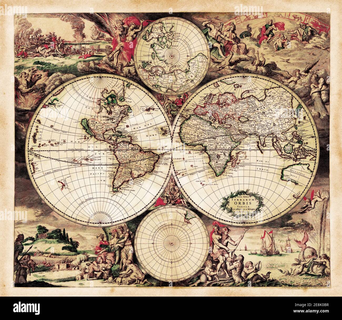 Cartes mappe monde orbis terra nova Banque de photographies et d’images ...