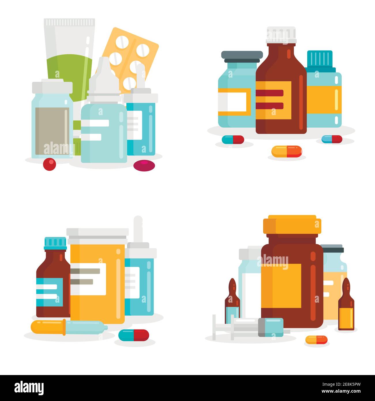 Cartoon Medicine Bottle Capsule Icon Banque d'image et photos - Alamy