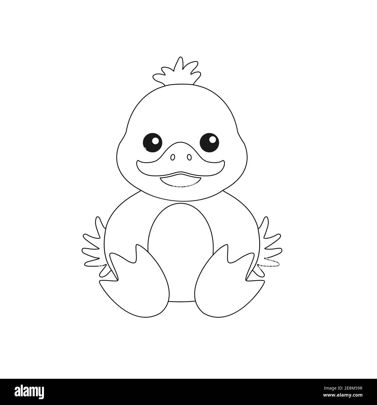 Dessin pour enfants d'un caneton pour la décoration à thème, le livre ...