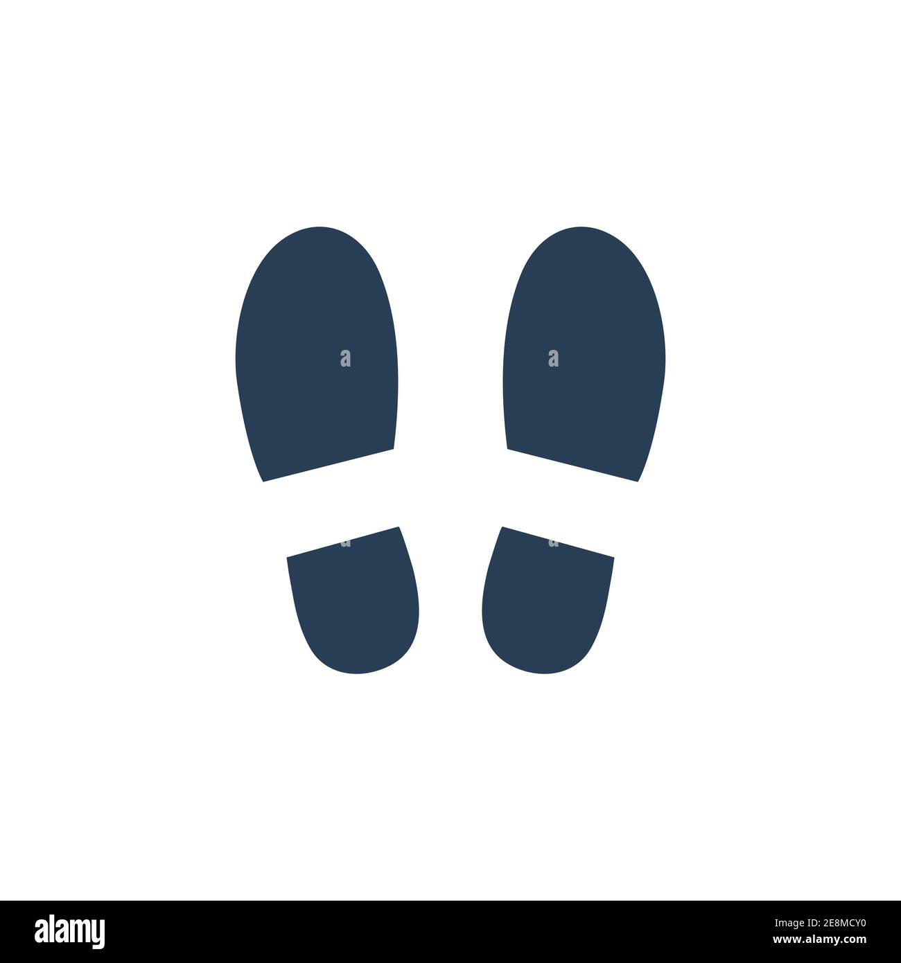 Icône d'empreinte de chaussure. Symbole pied de personne. Symbole pas ...