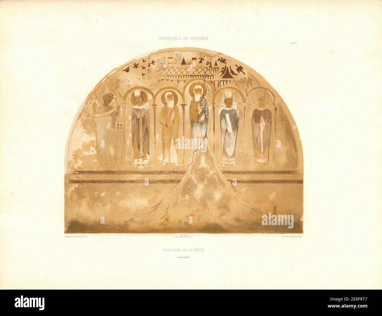 Monografie de la Cathédrale de Chartres - Atlas - 71 peinture de la ...