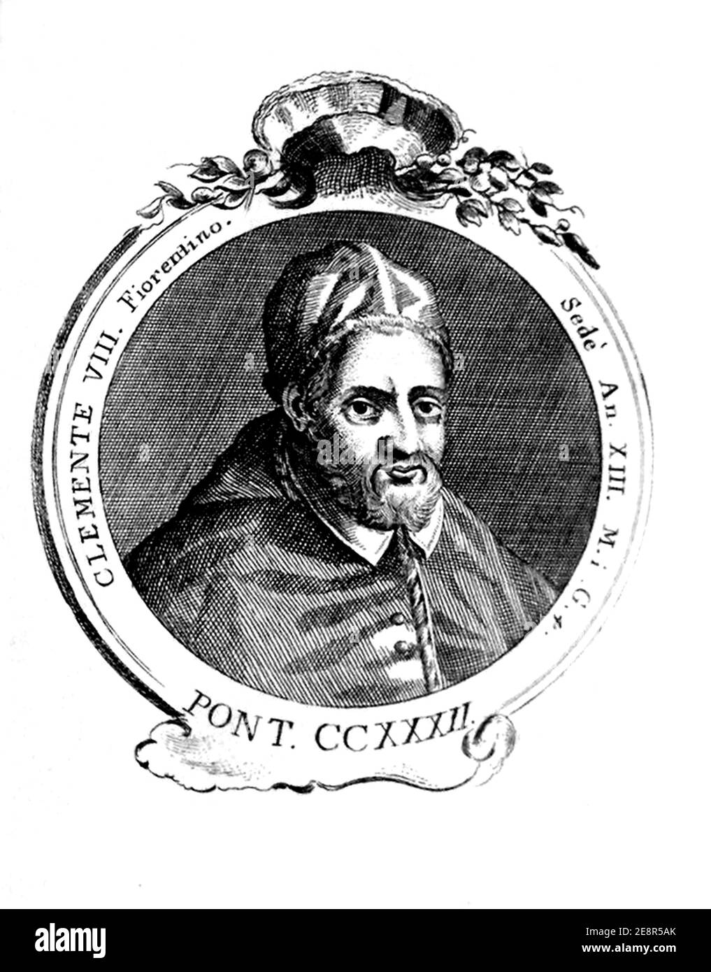 Papa clemente viii Banque d'images noir et blanc - Alamy