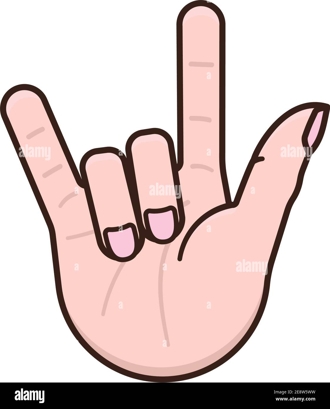 Signe de main isolé signifiant que je vous aime illustration ...