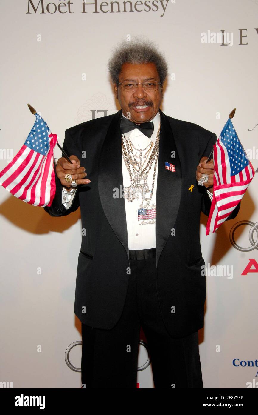 Le promoteur de boxe Don King arrive pour le Angel ball de la Fondation ...