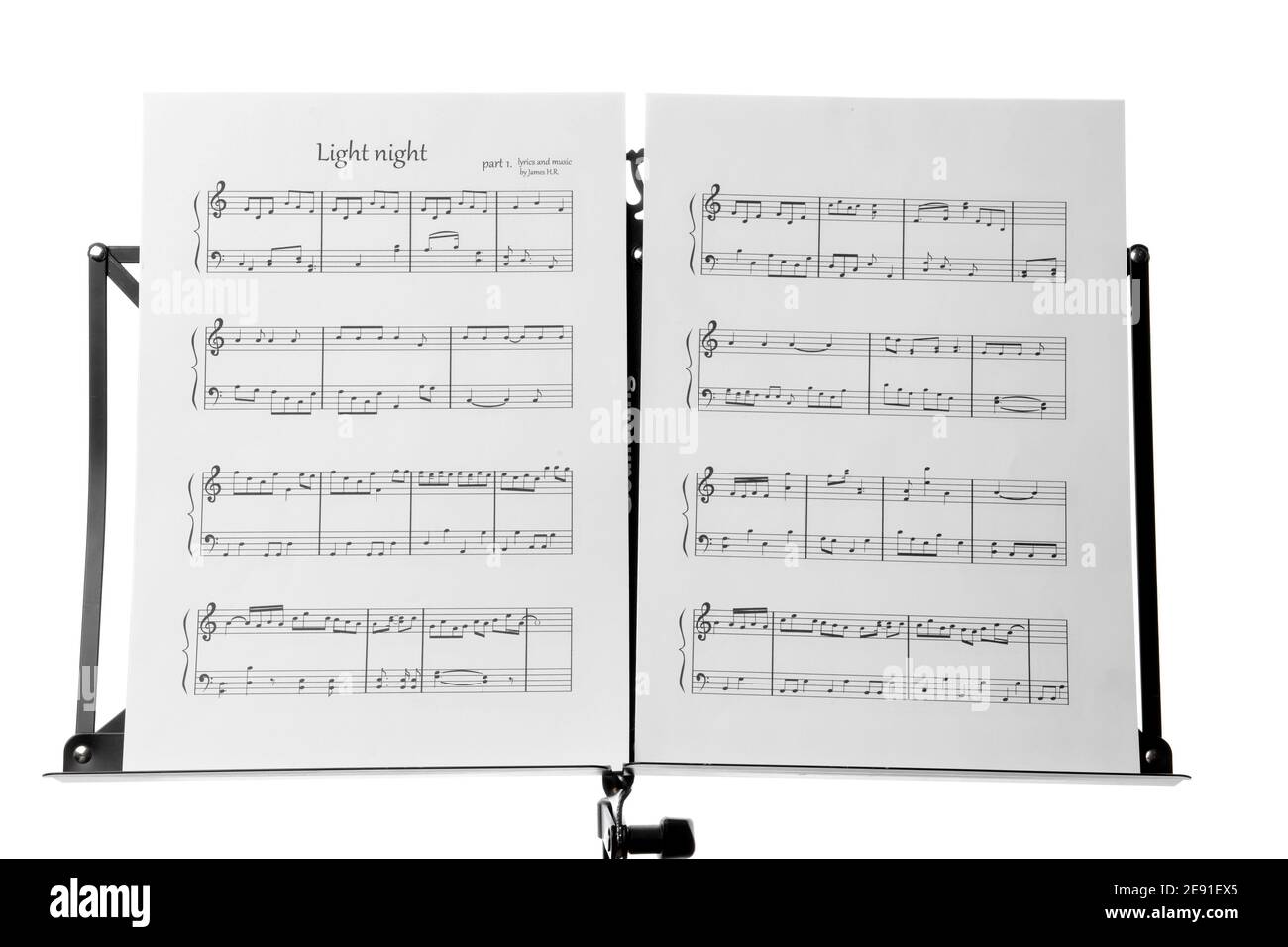 Feuilles de notes de musique Banque d'images détourées - Alamy