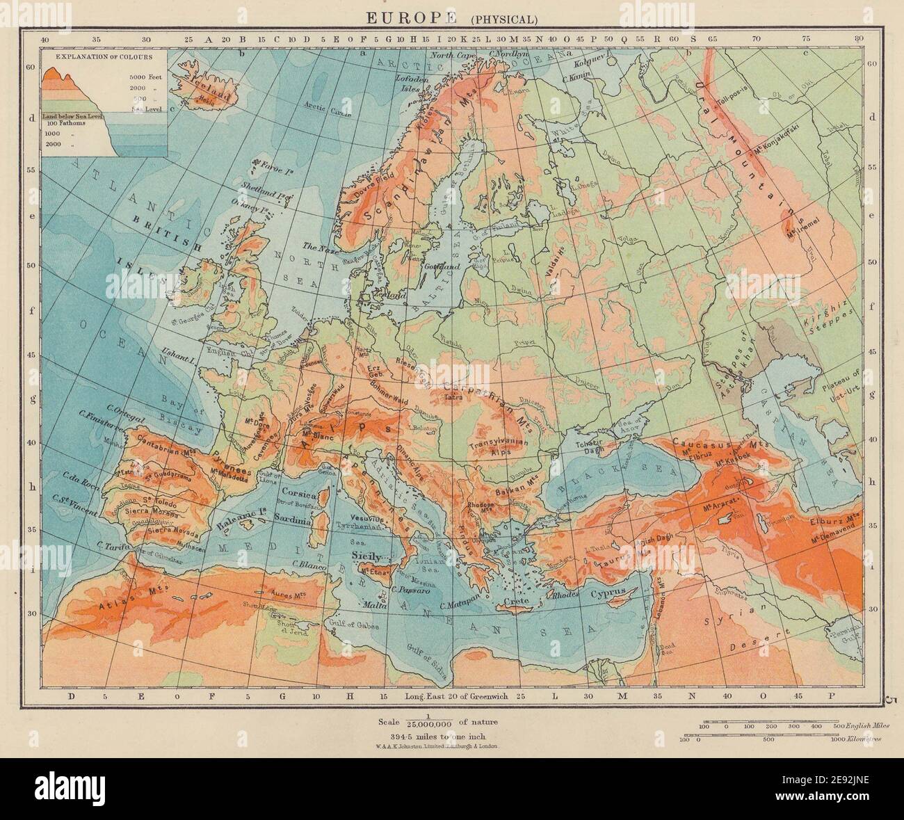 Europe europe 1910 antique map Banque de photographies et d’images à ...