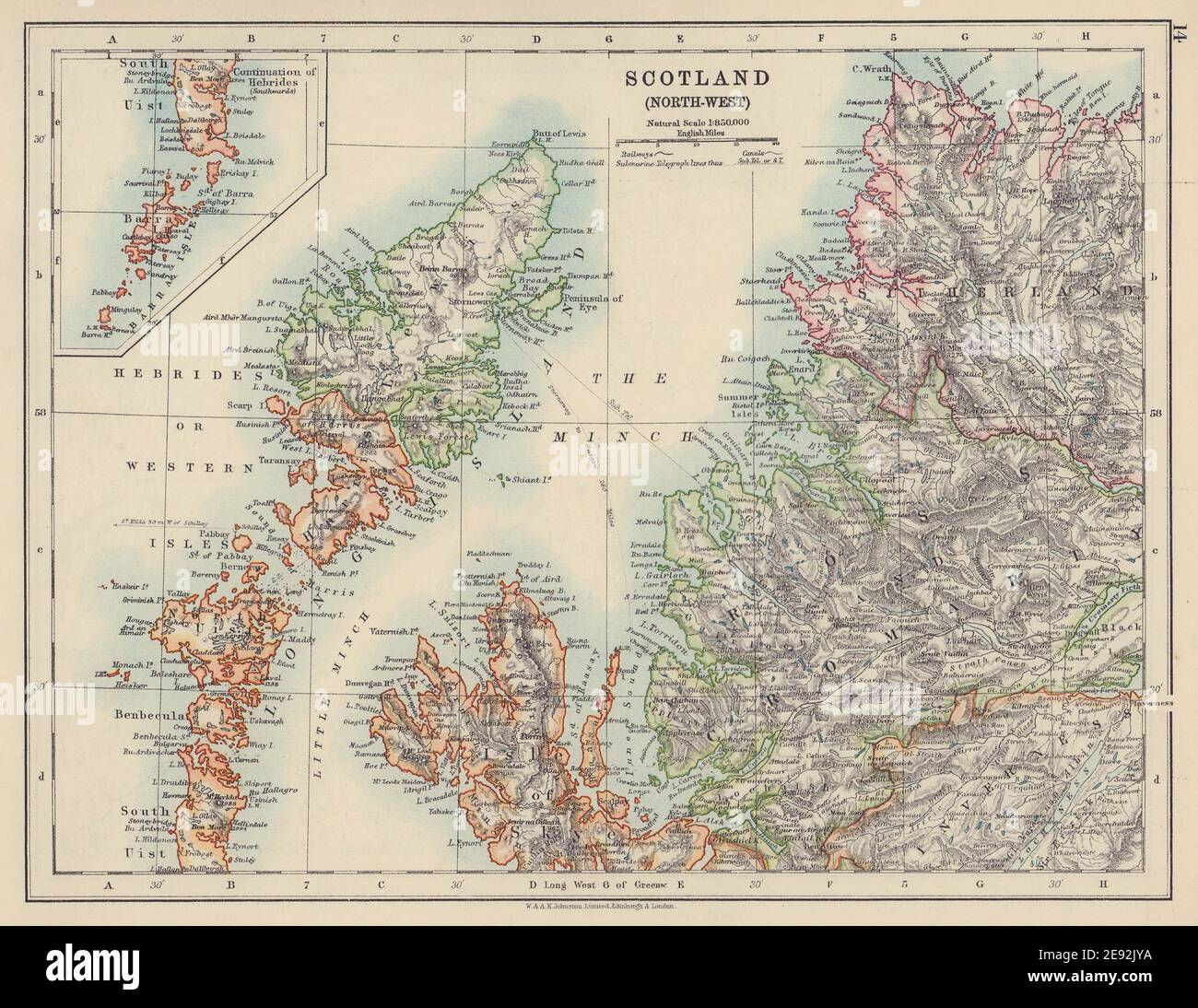 Map Hebrides Banque d'image et photos - Alamy