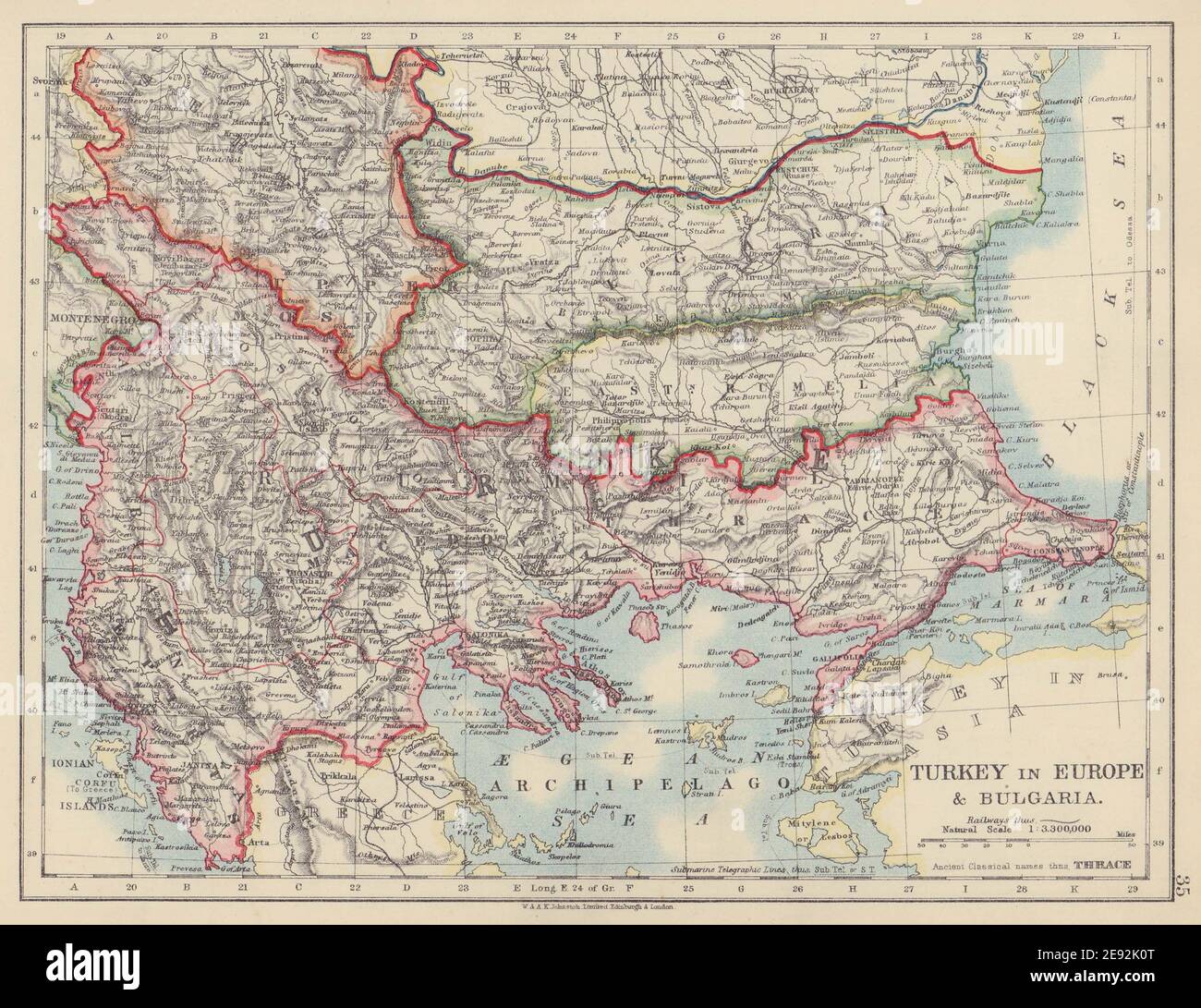 Europe europe 1910 antique map Banque de photographies et d’images à ...