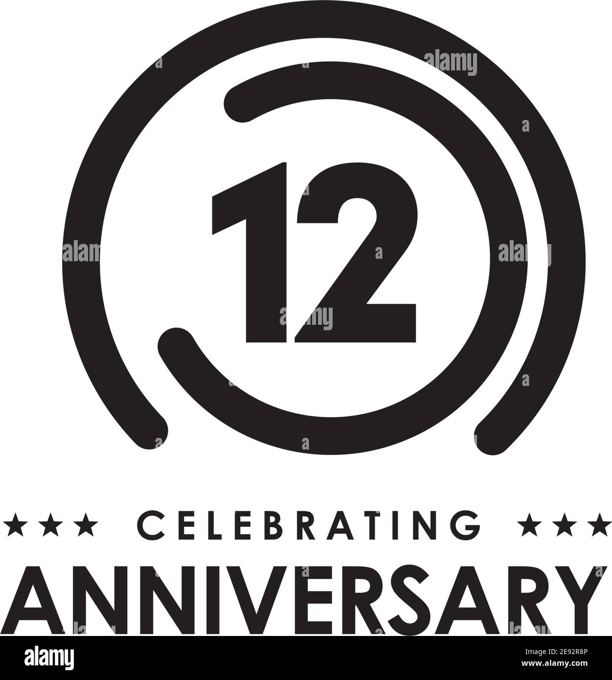 Logo anniversaire 12 Banque d'images vectorielles - Alamy