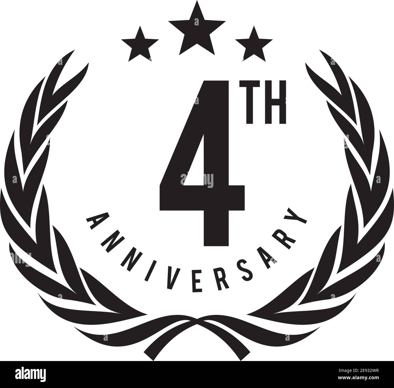 Logo anniversaire 4 ans Banque de photographies et d’images à haute ...