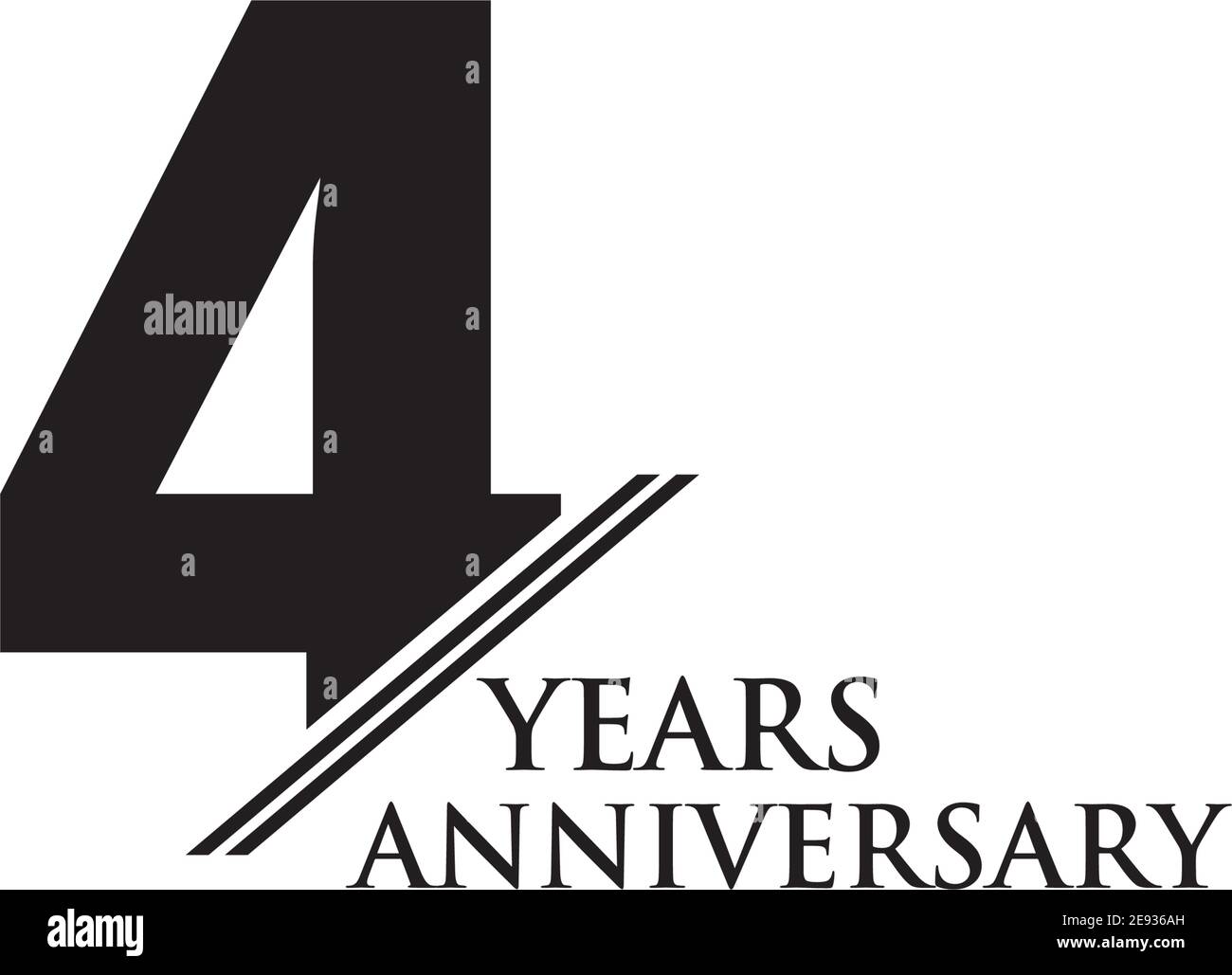 Logo anniversaire 4 ans Banque de photographies et d’images à haute ...