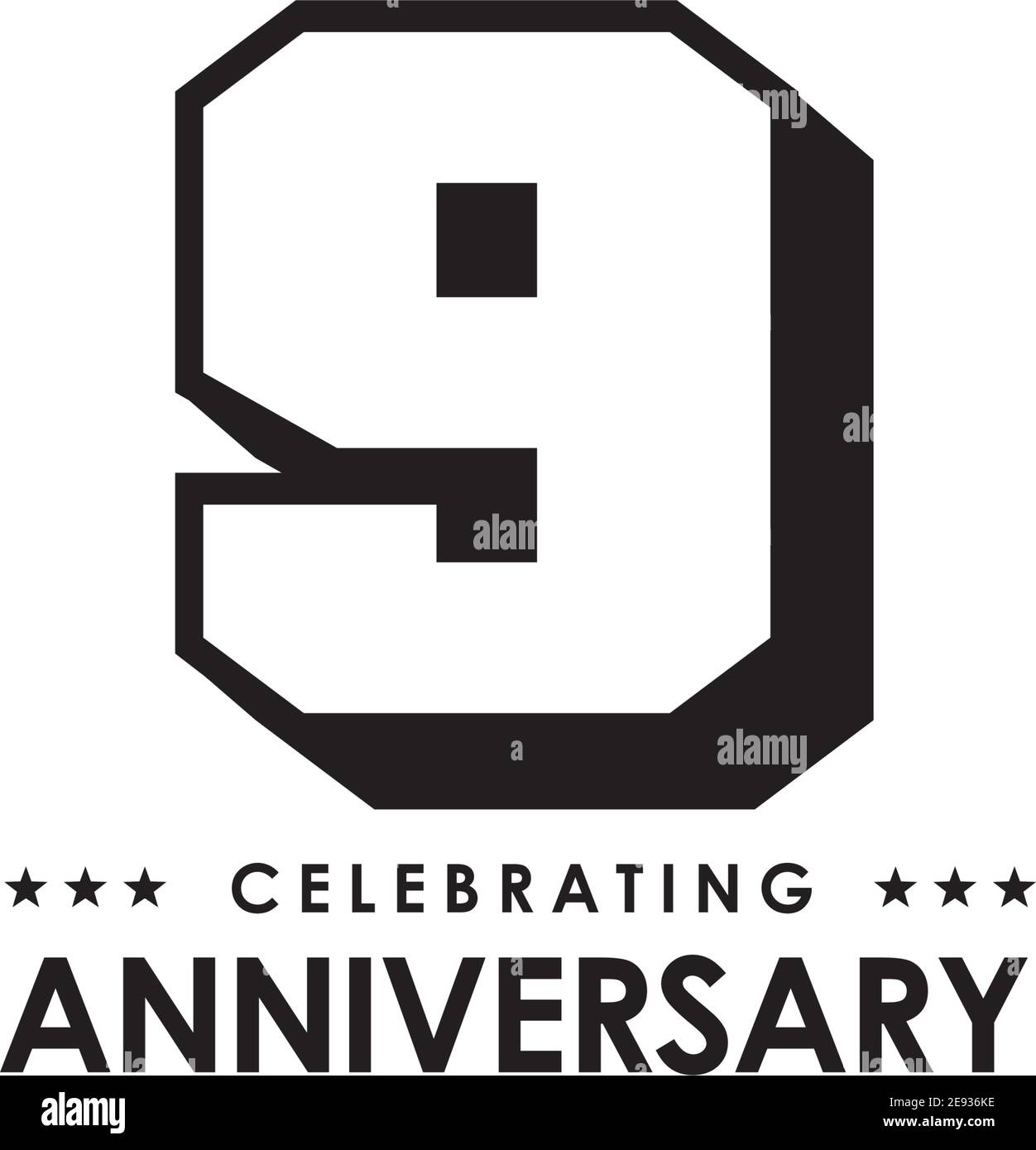 Logo anniversaire 9 Banque de photographies et d’images à haute ...