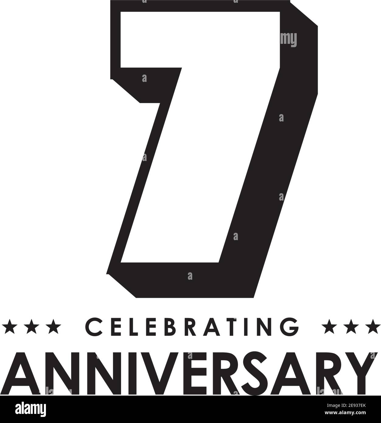 Carte invitation anniversaire 7 ans Banque d'images détourées - Alamy