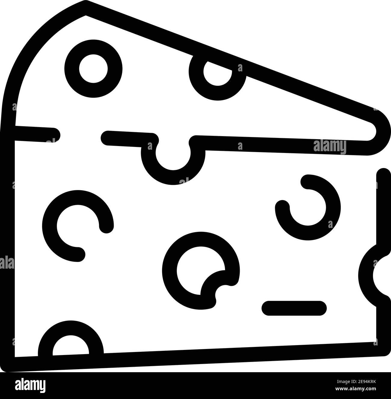 Icône du fromage laitier. Outline Dairy cheese vector icon for web ...