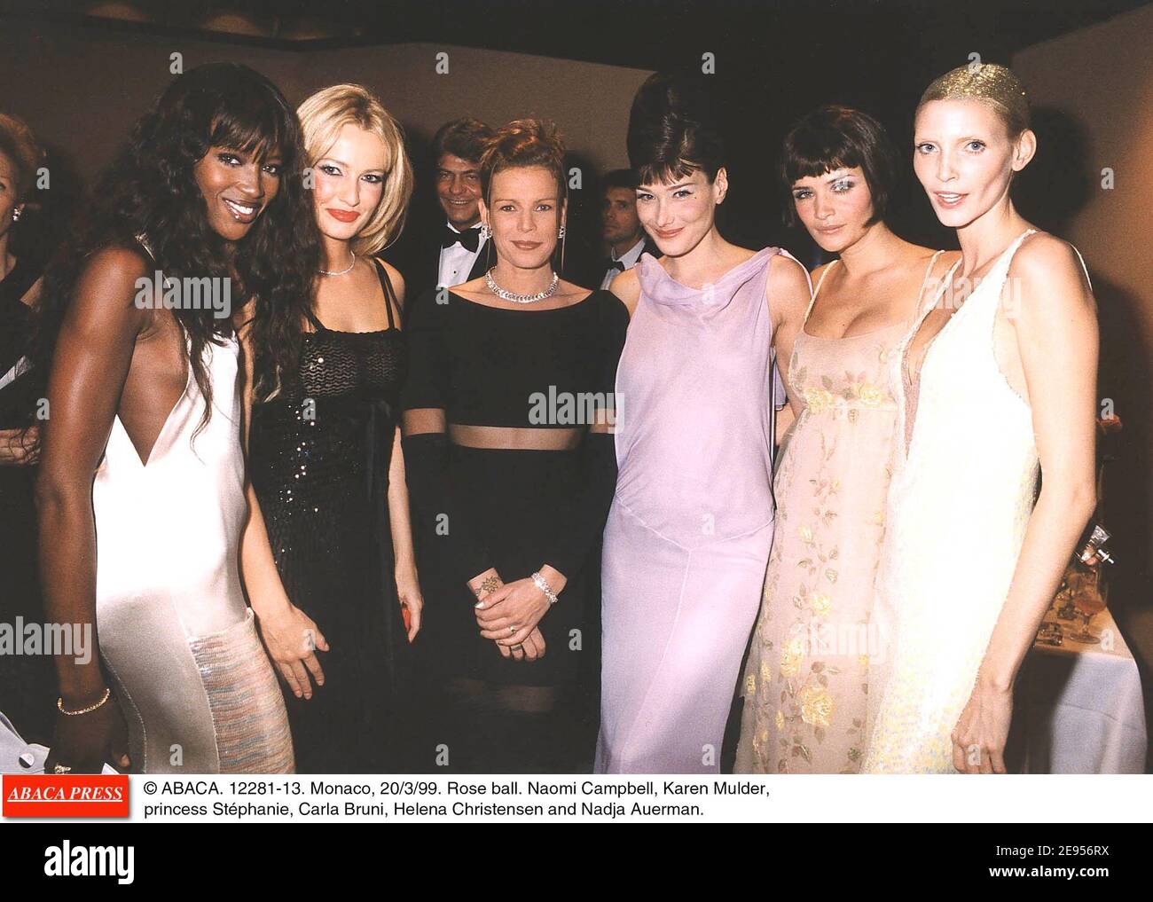 © ABACA. 12281-13. Monaco, 20/3/99. Boule de rose. Naomi Campbell ...