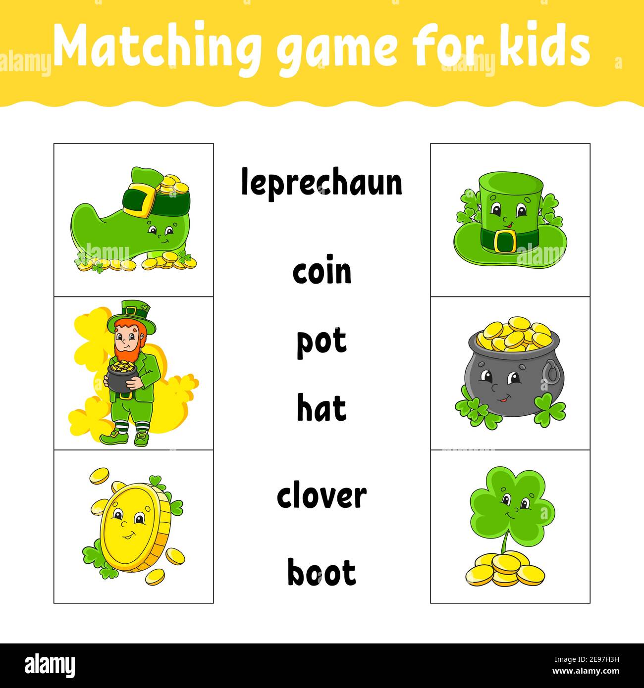 Jeu assorti pour enfants. Trouvez la bonne réponse. Tracez une ligne ...