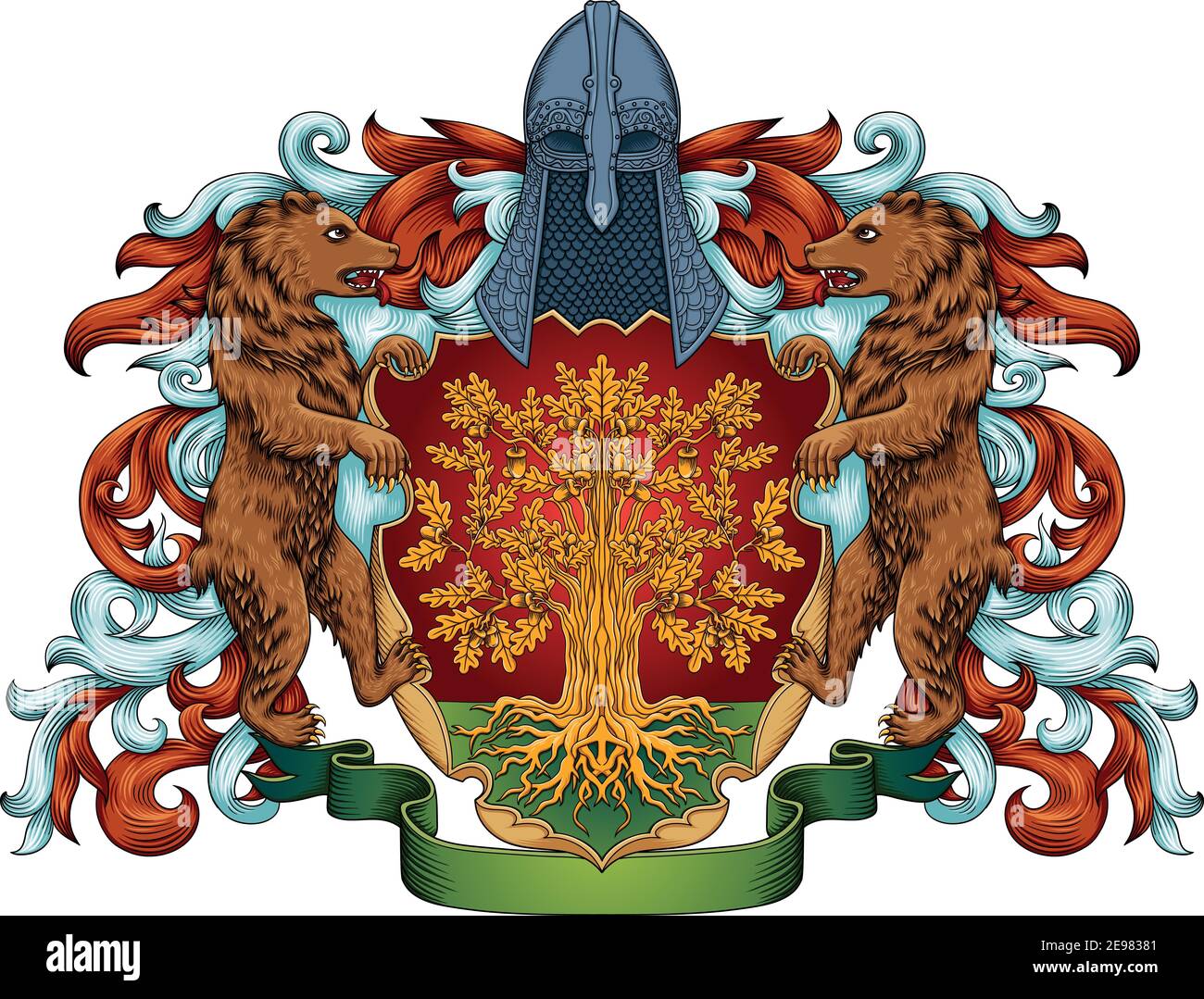 Armoiries impériales - emblème royal héraldique avec bouclier couronne ...
