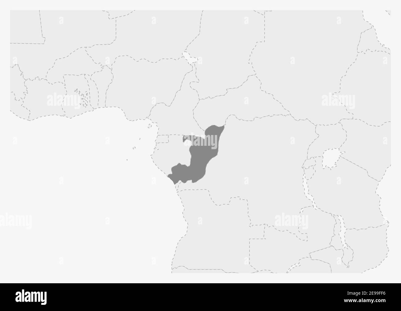 Congo Brazzaville Map Banque d'images détourées - Alamy