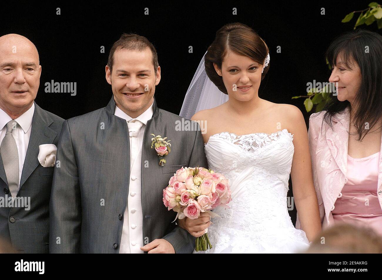 Jacques Villeneuve, conducteur canadien de formule 1, se Marie avec sa fiancée Johanna Martinez ...
