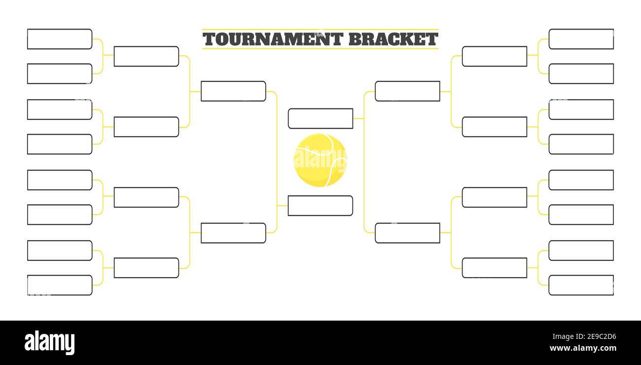 16 team tournament bracket championship template flat style design ...