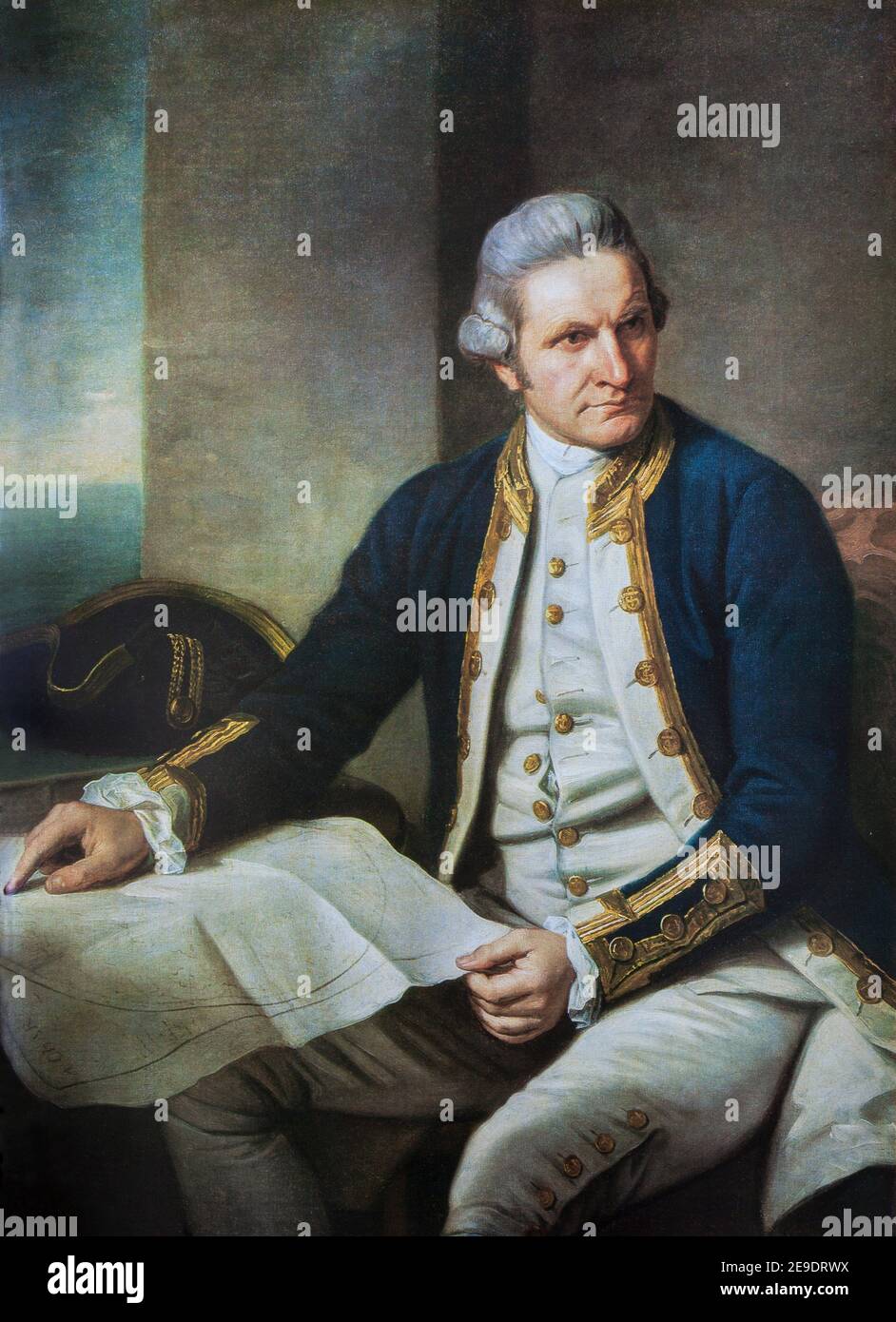 Portrait Du Capitaine James Cook Banque d'image et photos - Alamy