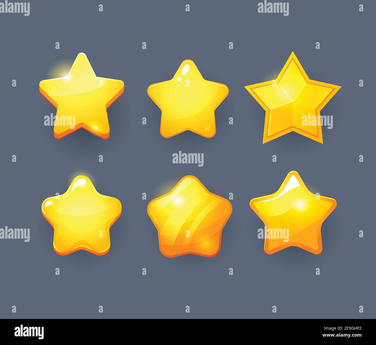 Ensemble d'icônes en étoile vectorisées. Collection Icon design pour ...