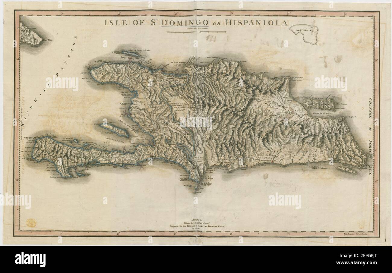 Mapa de la hispaniola Banque de photographies et d’images à haute ...