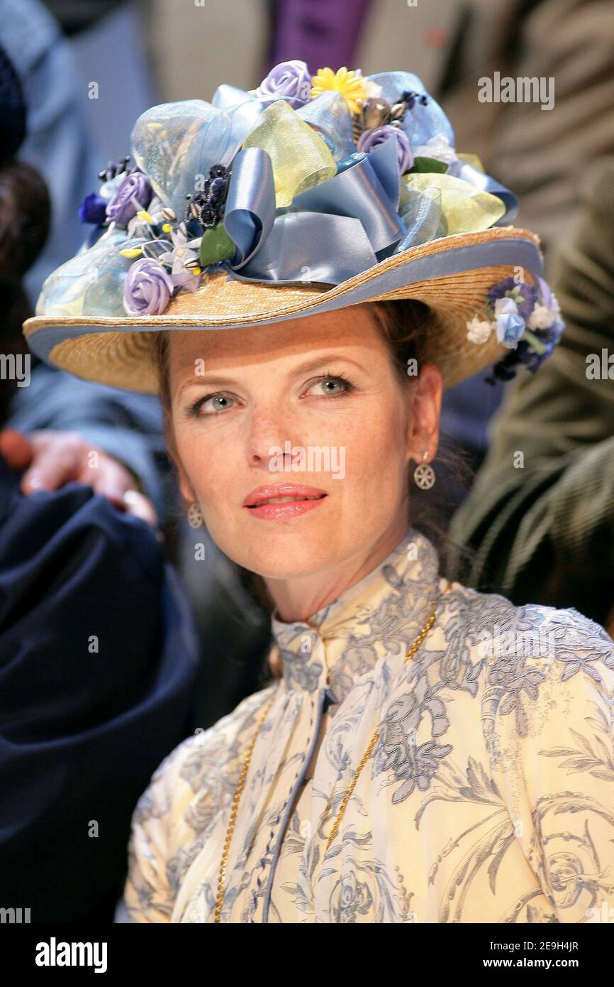 L'actrice française Gwendoline Hamon pendant la répétition de la pièce ...
