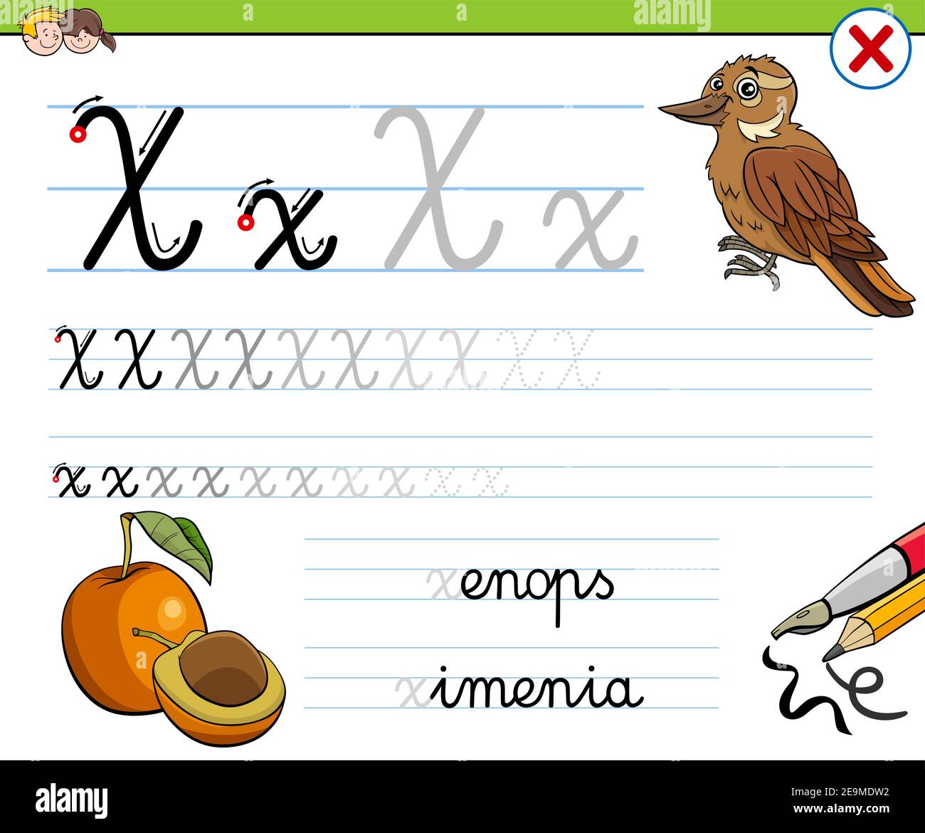 Lettre x minuscule Banque d'images vectorielles - Alamy