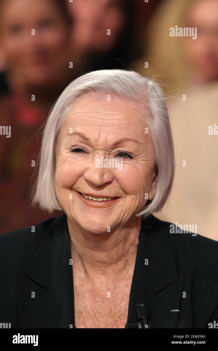 L'actrice française Ginette Garcin lors de l'enregistrement de l ...