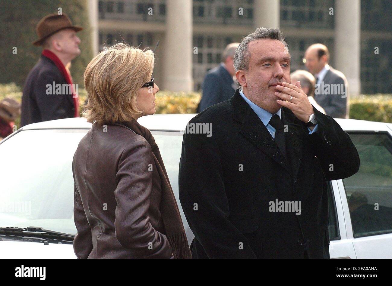 La journaliste française Claire Chazal et le producteur Dominique ...