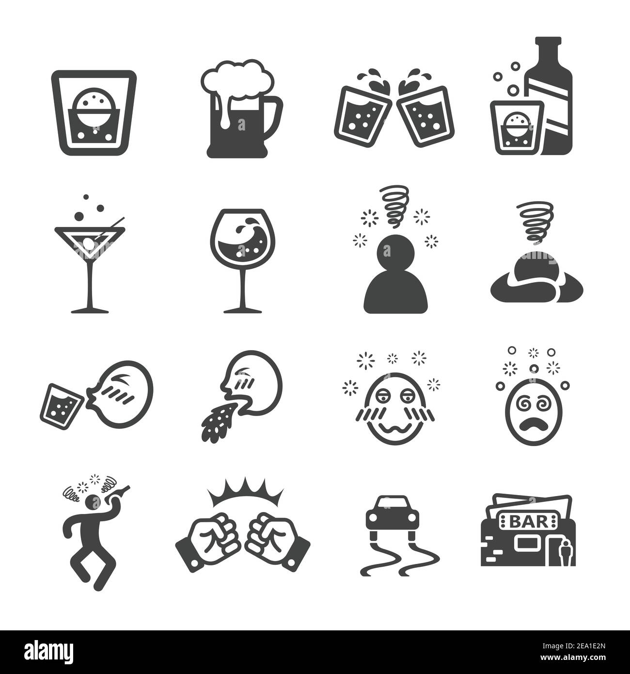 Unconscious drunk Banque d'images vectorielles - Alamy