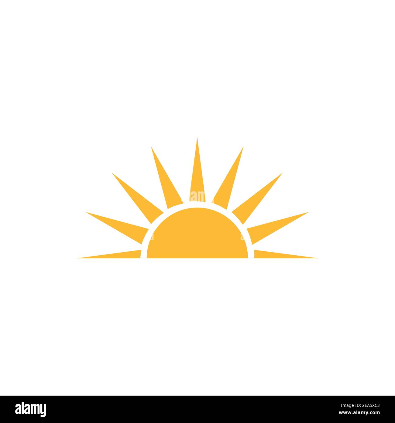 Un demi-soleil est de mettre vers le bas icône vecteur coucher de ...