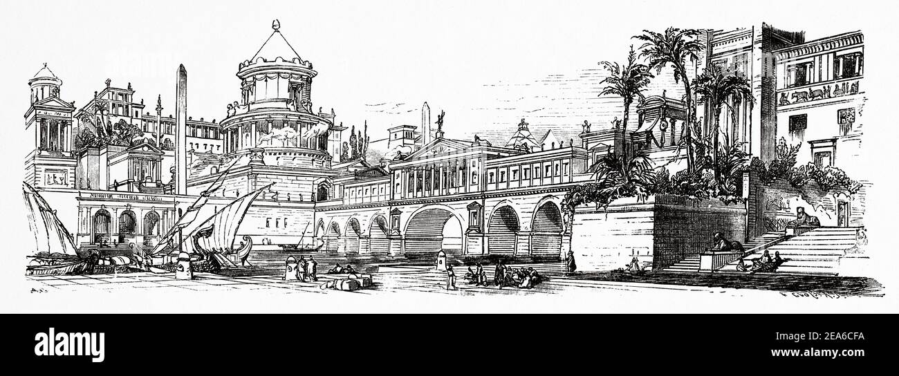 Vue panoramique sur l'ancienne ville d'Alexandrie, l'histoire de l ...