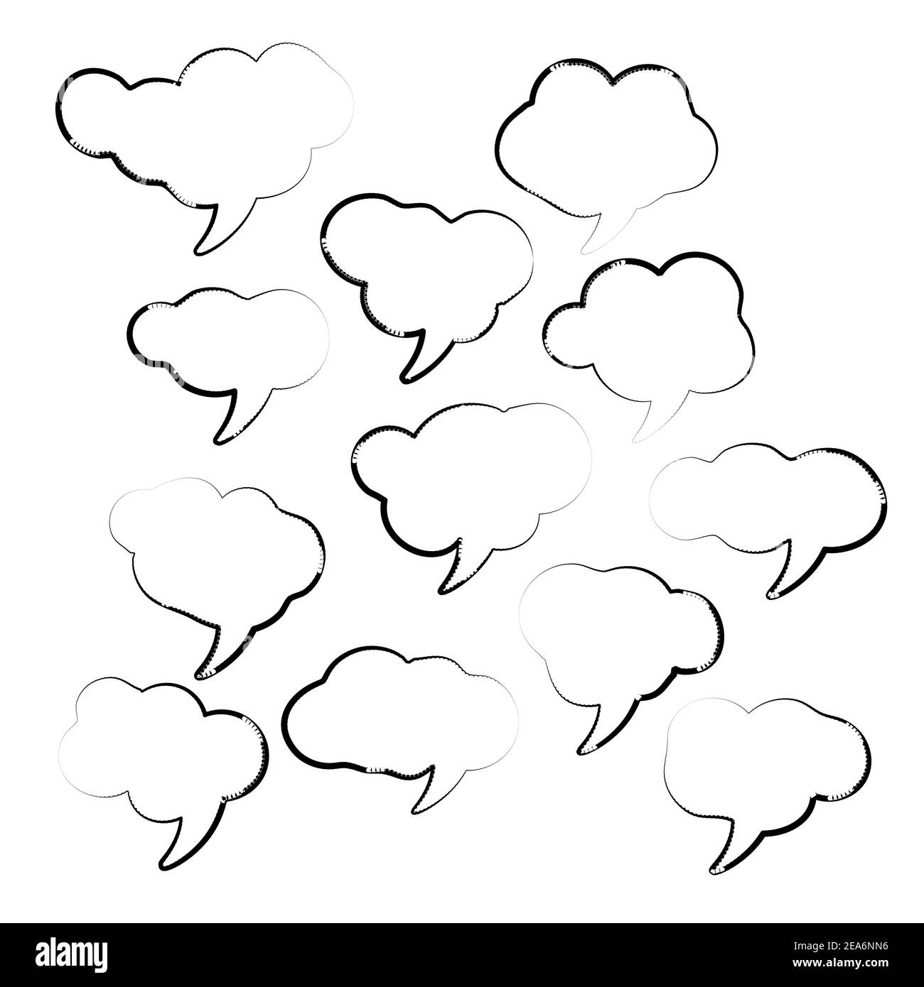 Ensemble de bulles de parole. Illustration du vecteur de dessin animé ...