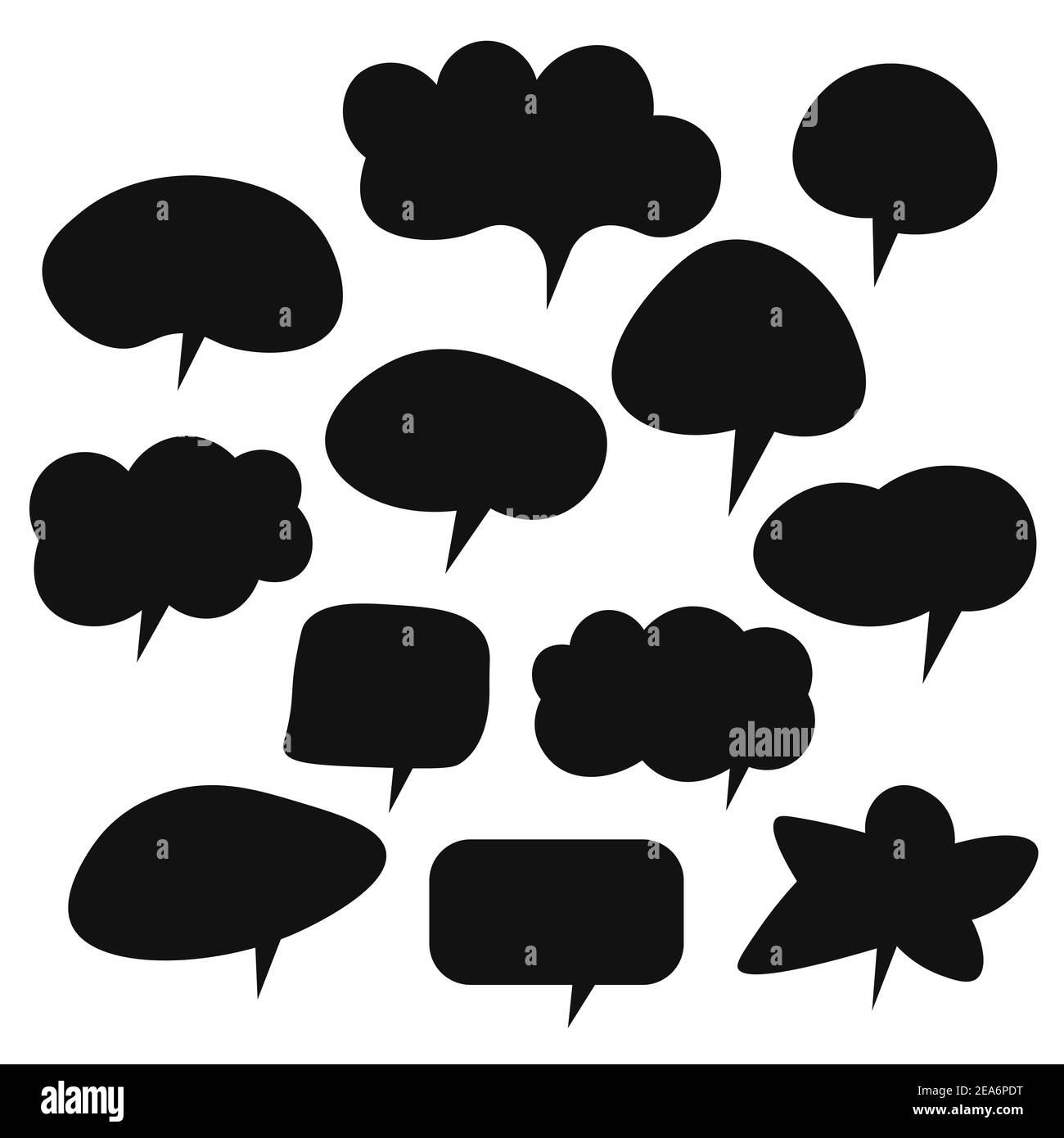 Ensemble de bulles de parole. Illustration du vecteur de dessin animé ...