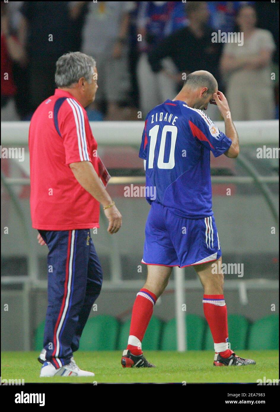 Zinedine Zidane en France lors de l'Euro 2004 au Portugal le 25 juin ...