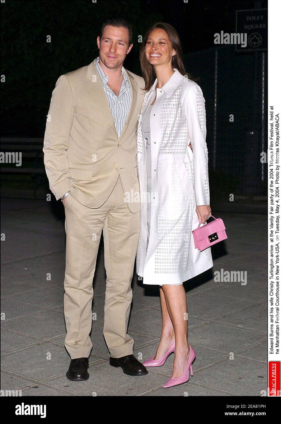 Edward burns wife christy turlington Banque de photographies et d ...
