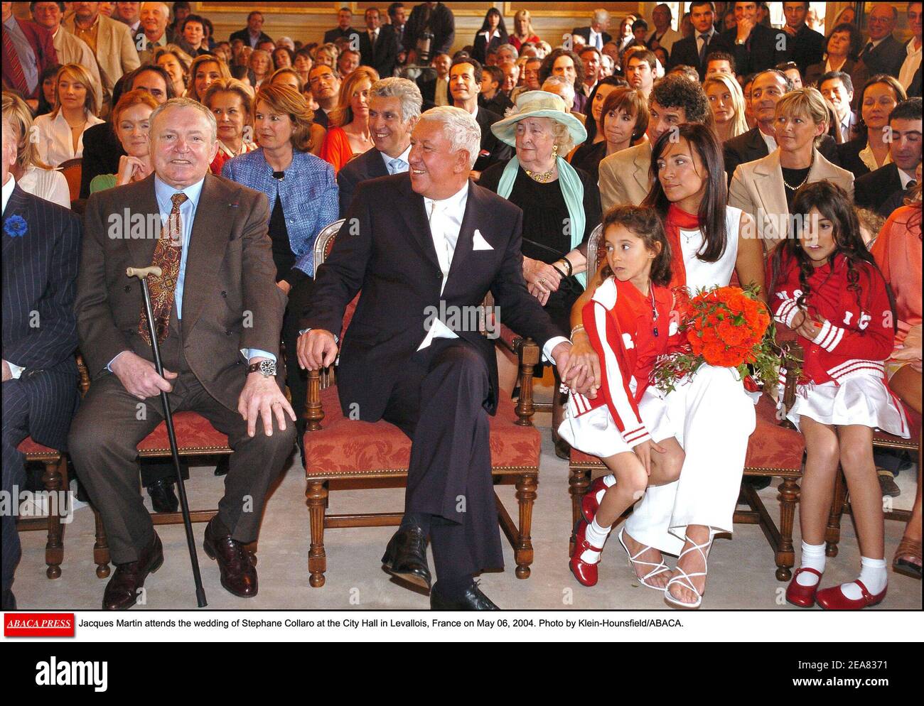 Jacques Martin et son épouse assistent au mariage de Stéphane Collaro à ...