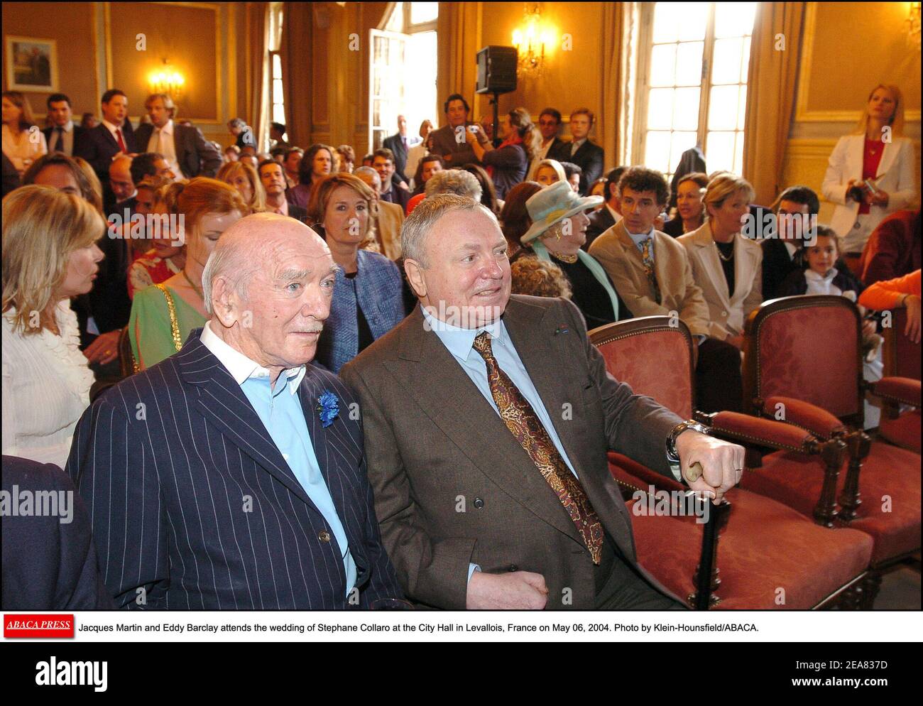Jacques Martin et son épouse assistent au mariage de Stéphane Collaro à ...
