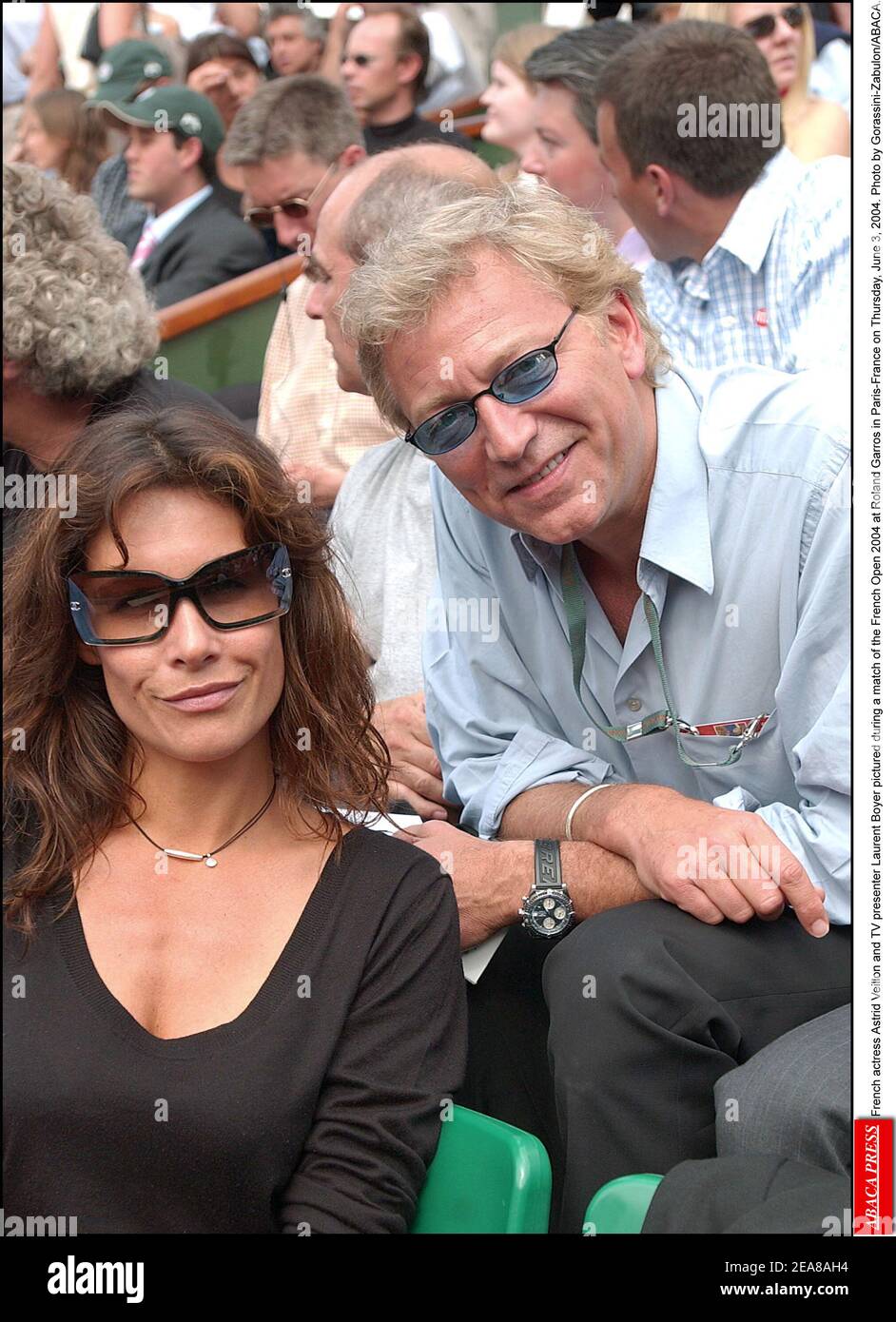 L'actrice française Astrid Veillon et le présentateur de télévision ...