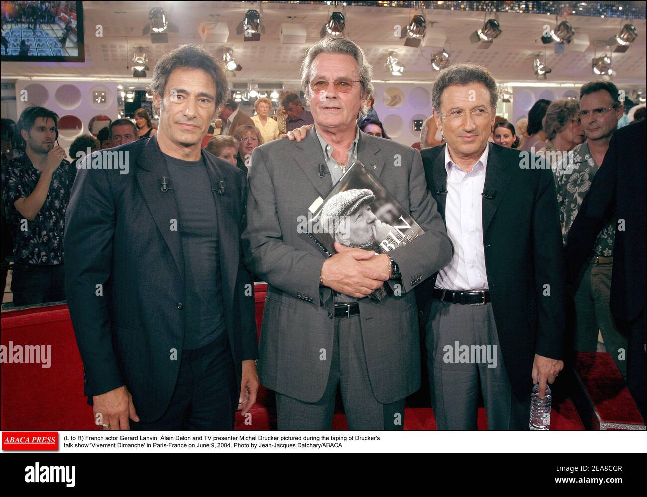 (De gauche à droite) l'acteur français Gerard Lanvin, Alain Delon et le ...