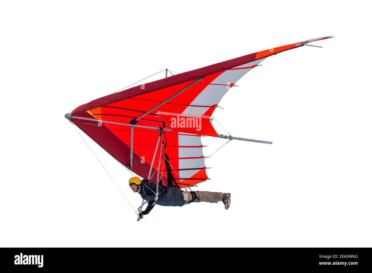 Suspendre la silhouette de l'aile du planeur isolée sur blanc. Profil d ...