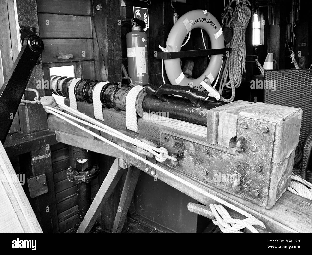 Clipper voilier historique Banque d'images noir et blanc - Alamy